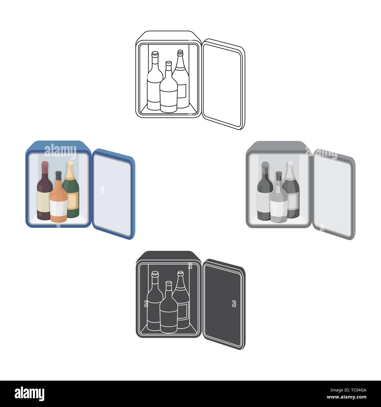 Mini-bar icon in cartoon,black style isolated on white background ...