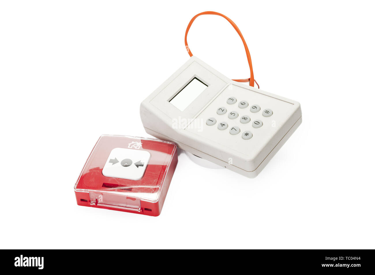 White smoke detector on Cut Out Stock Images & Pictures - Alamy