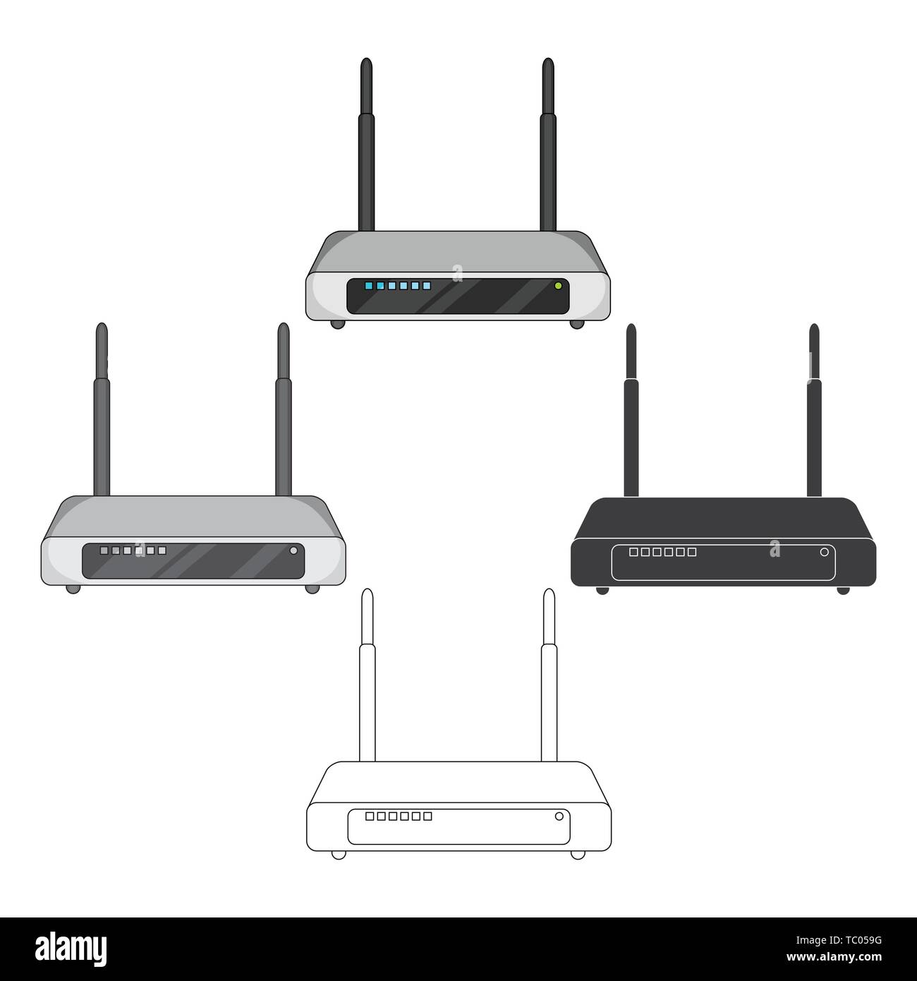 Router, single icon in cartoon,black style.Router vector symbol stock ...