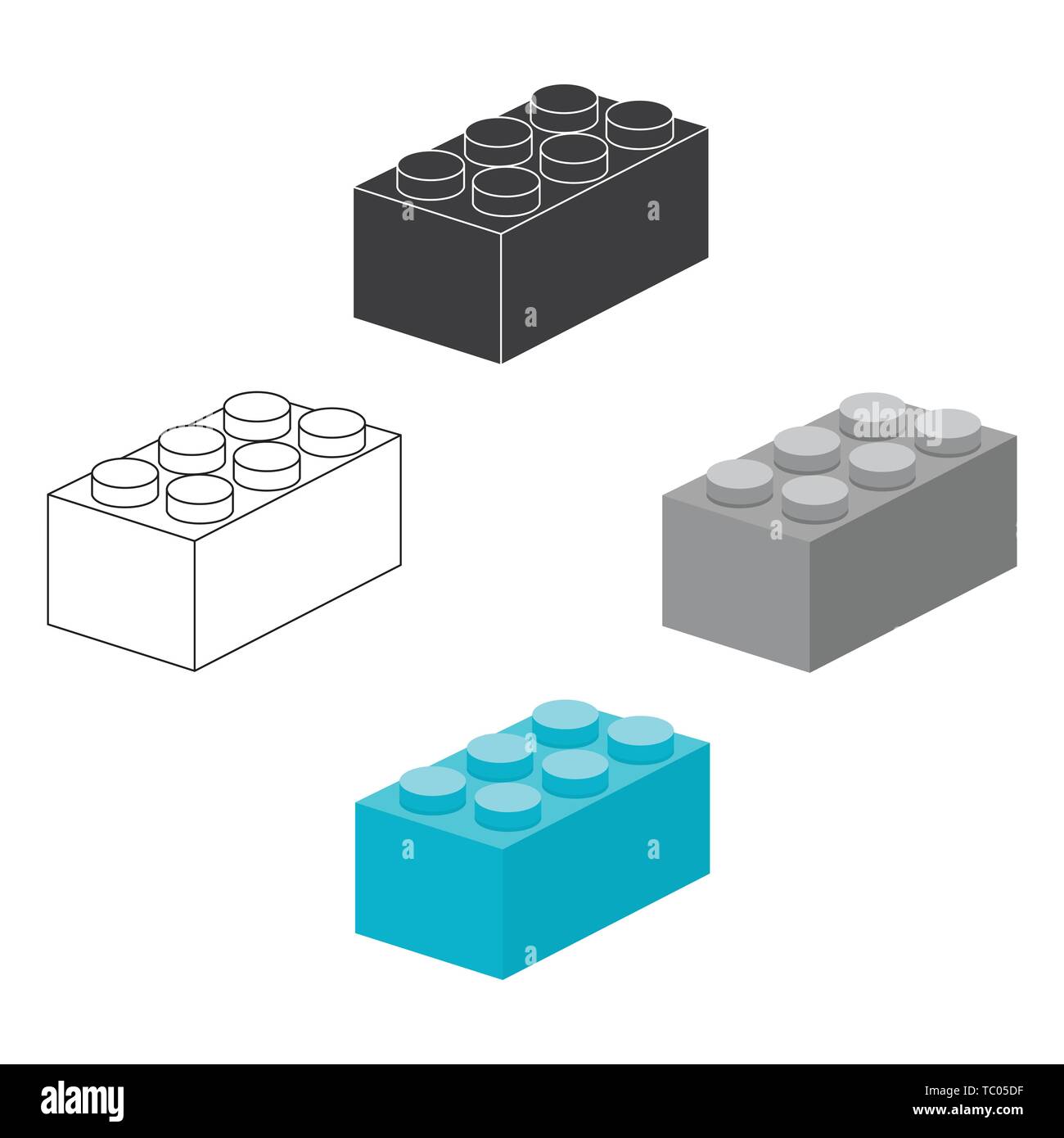 Building block cartoon,black icon. Illustration for web and mobile ...
