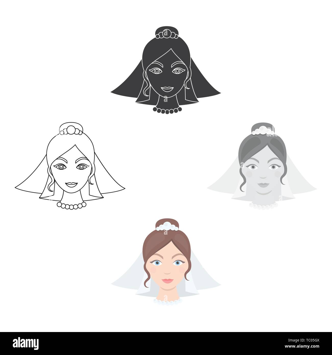 Bride icon of vector illustration for web and mobile design Stock ...