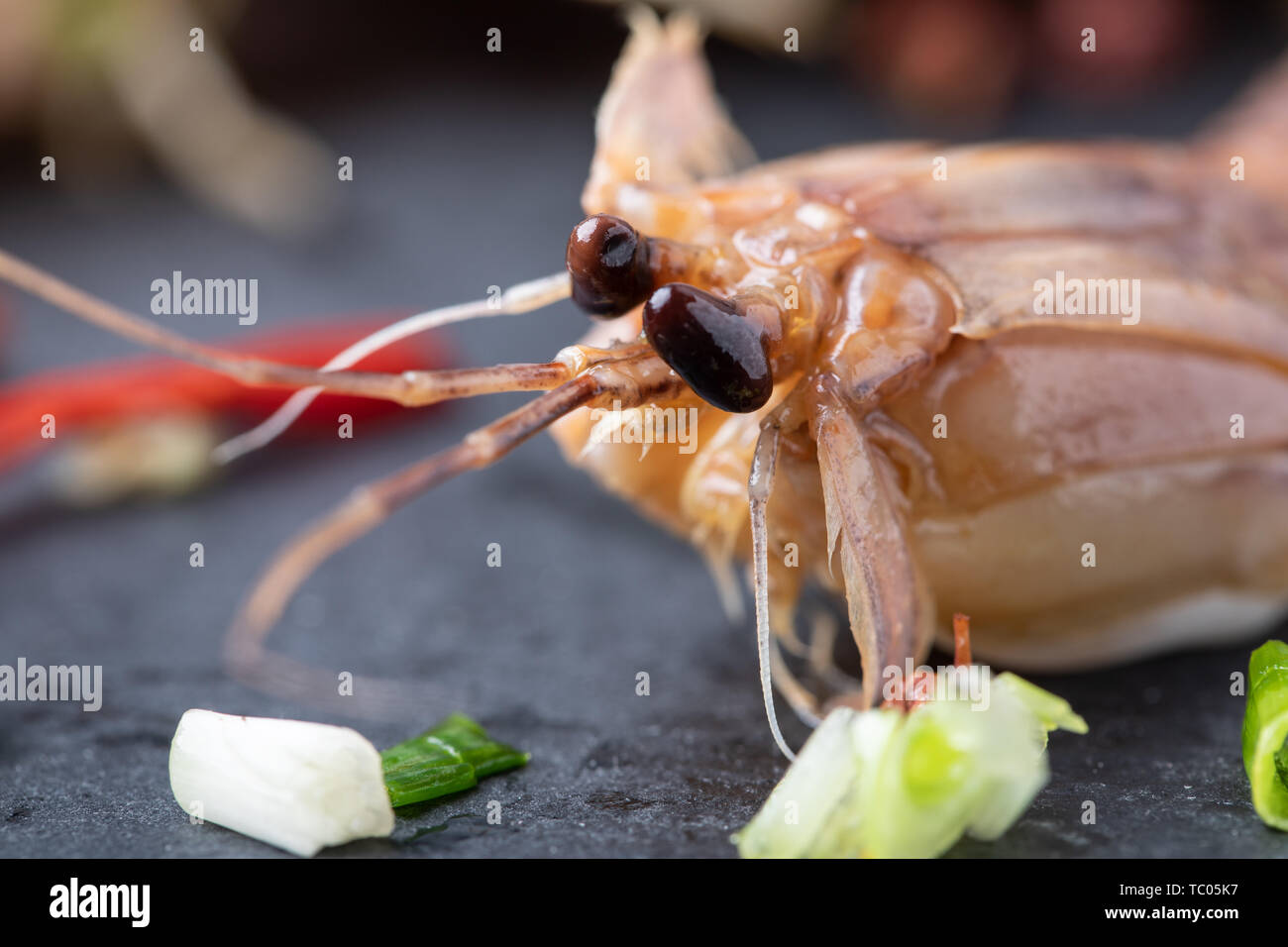 Spicy Pippi Shrimp Stock Photo - Alamy