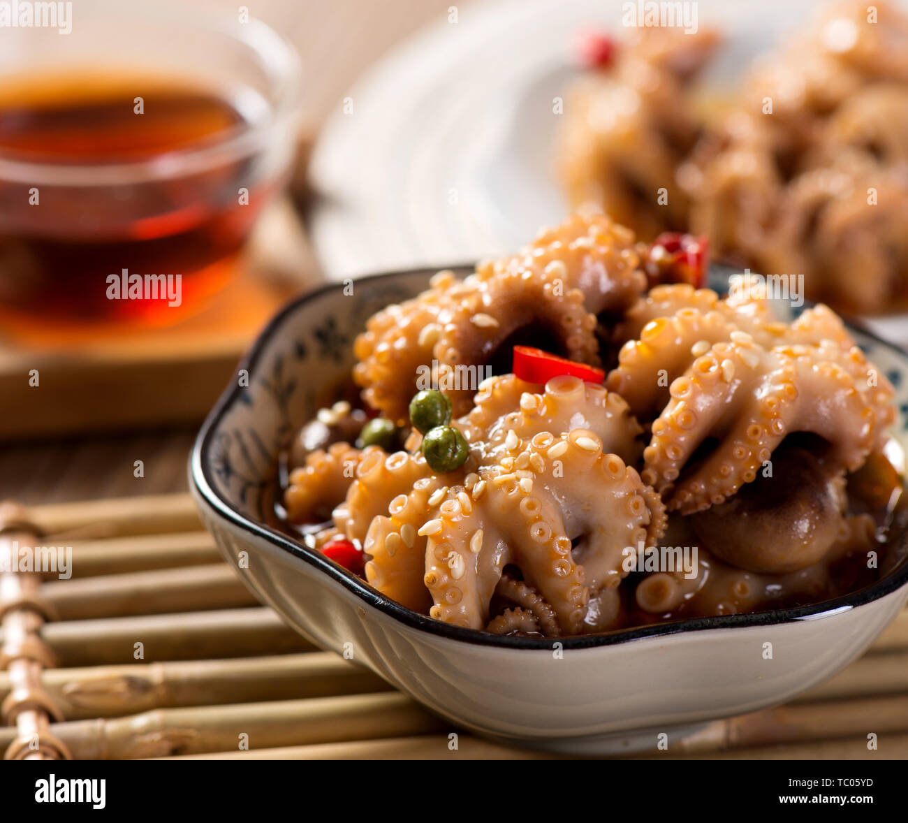 Spicy seafood octopus Stock Photo - Alamy