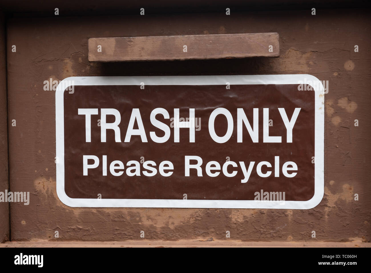 Recycle Only Sign No Trash