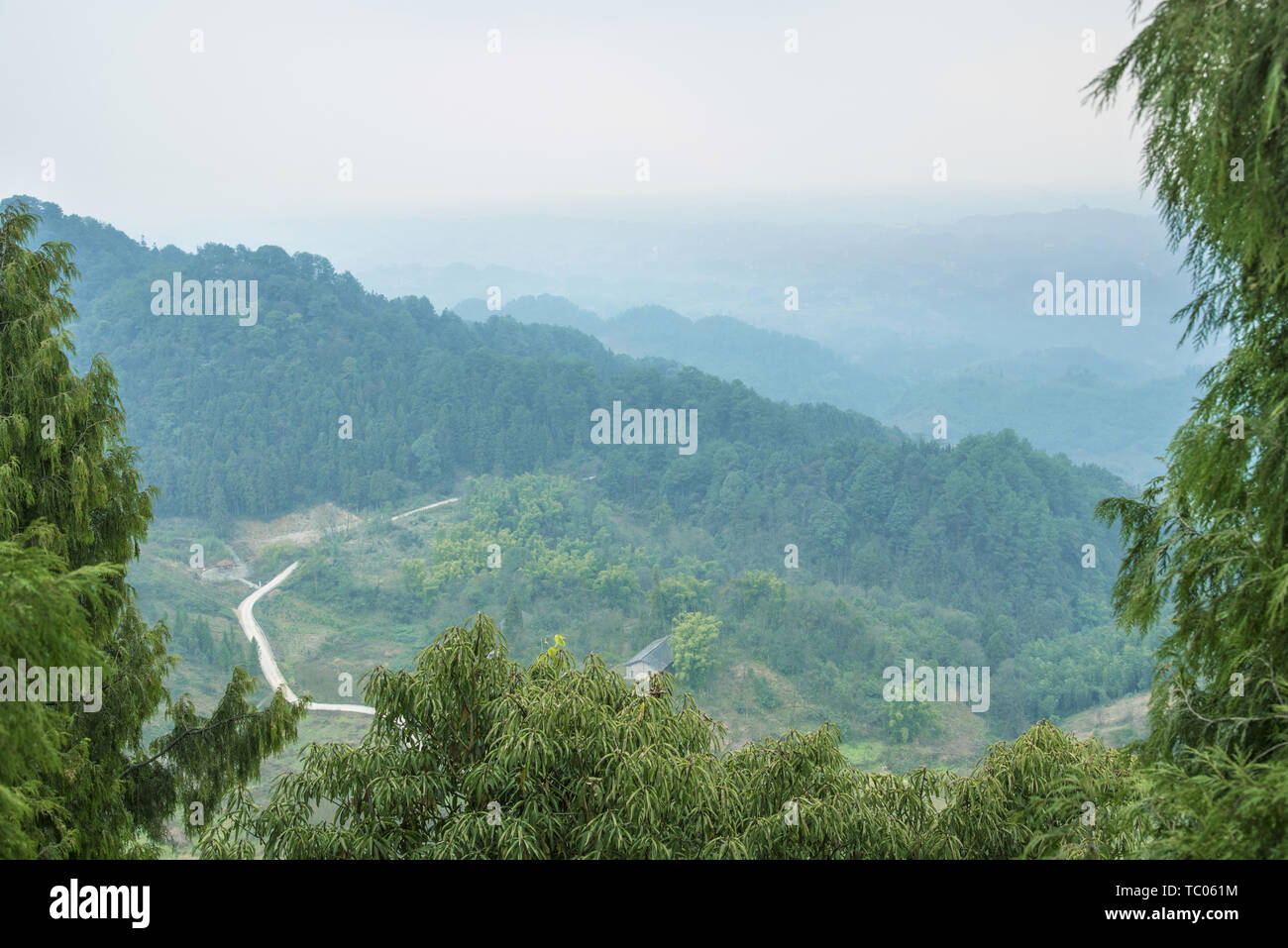 Scenery of Bashu mountains and rivers in Dazhu County, Sichuan Province ...