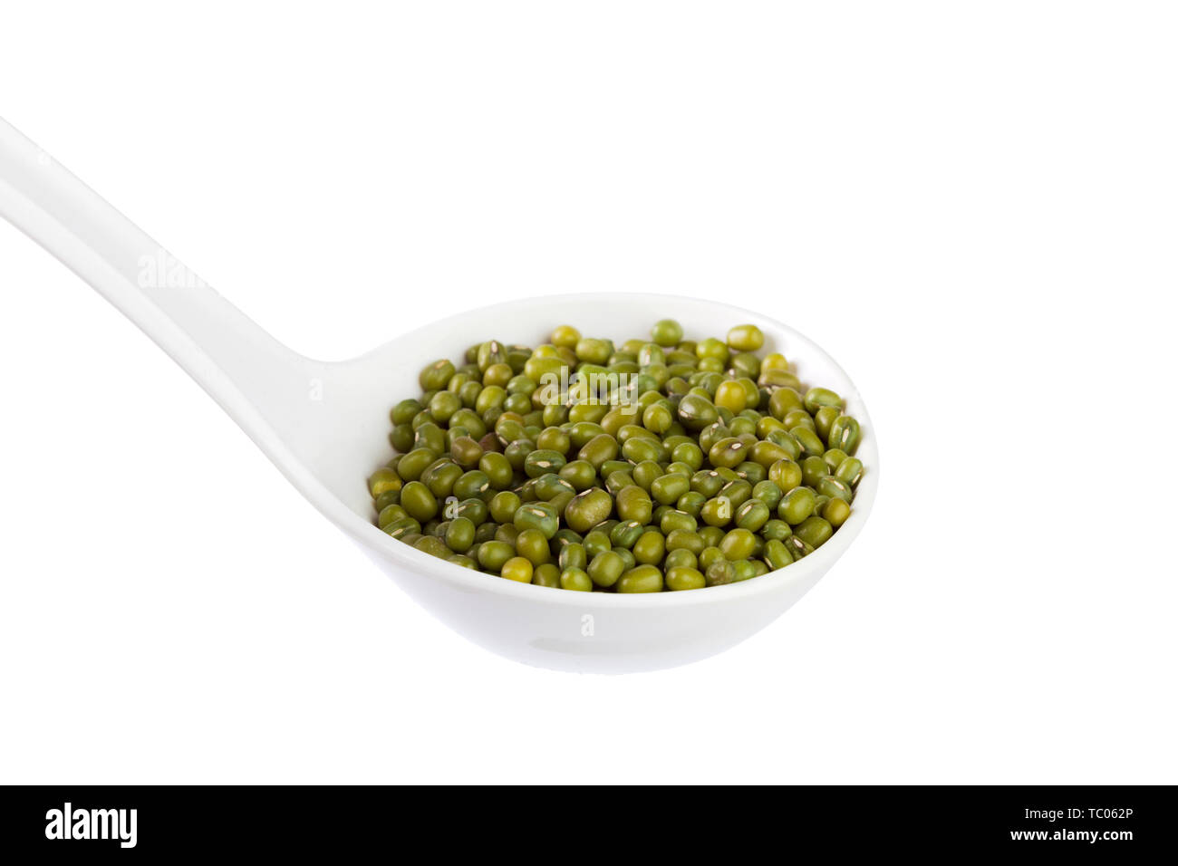 Mung beans isolated on white background Stock Photo - Alamy