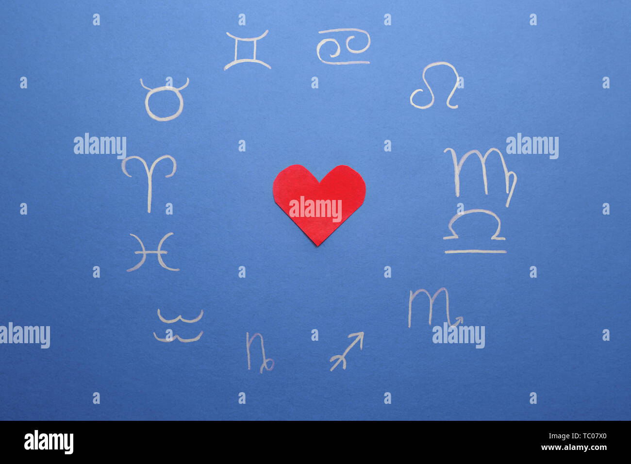 Zodiac signs heart hi-res stock photography and images - Alamy