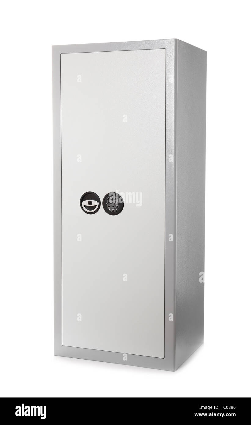 Modern safe on white background Stock Photo - Alamy