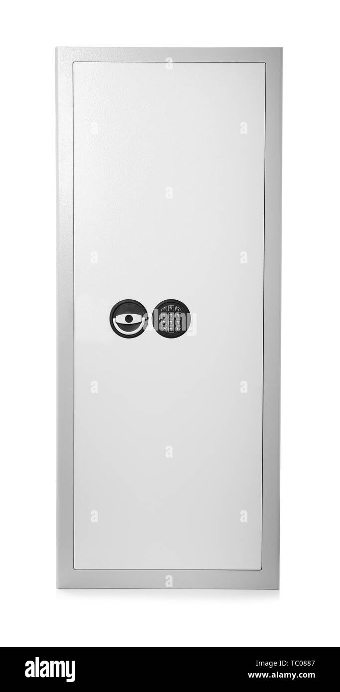 Modern safe on white background Stock Photo - Alamy