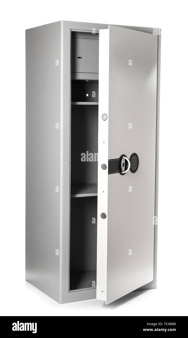 Modern safe on white background Stock Photo - Alamy