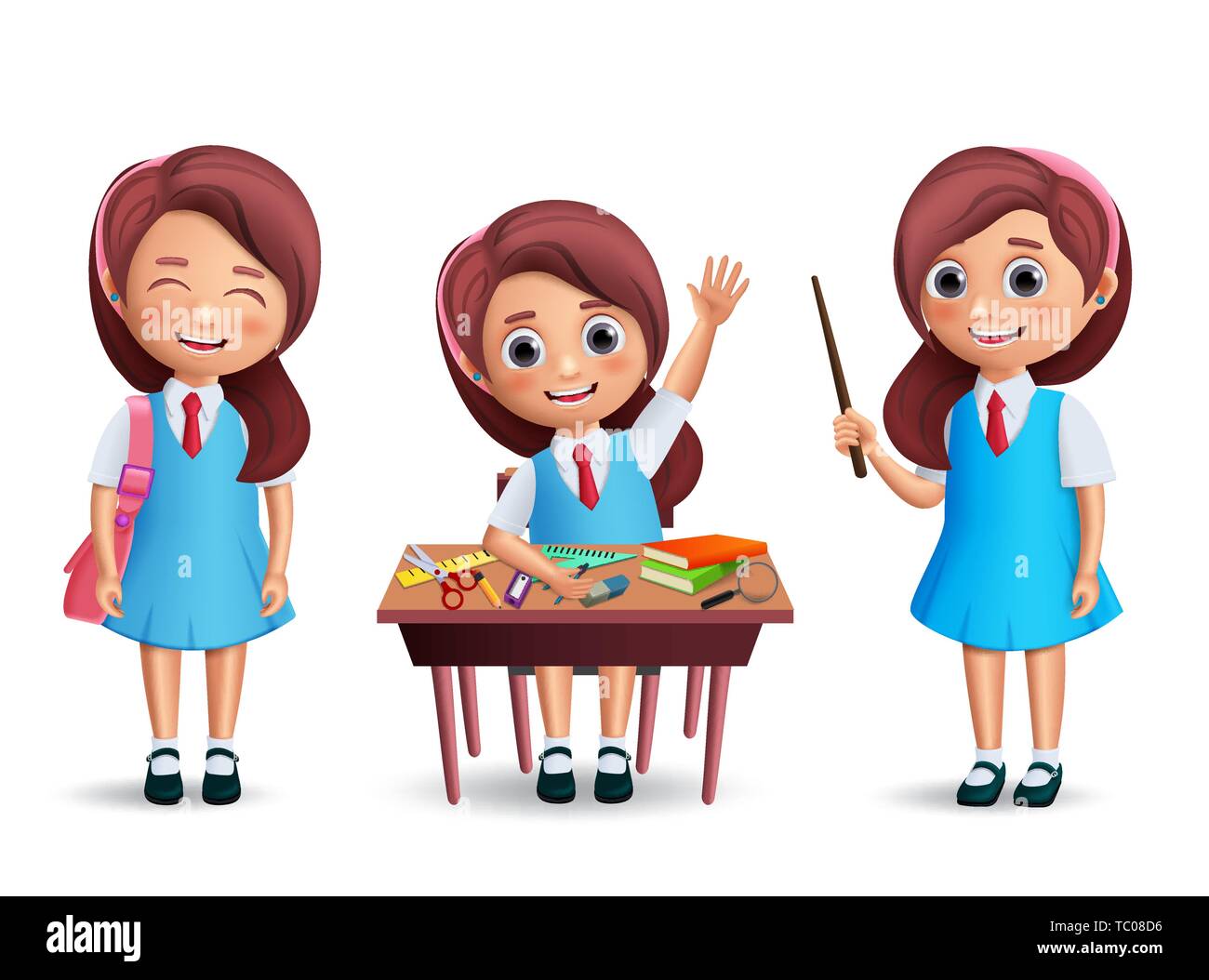 School Girl Clipart