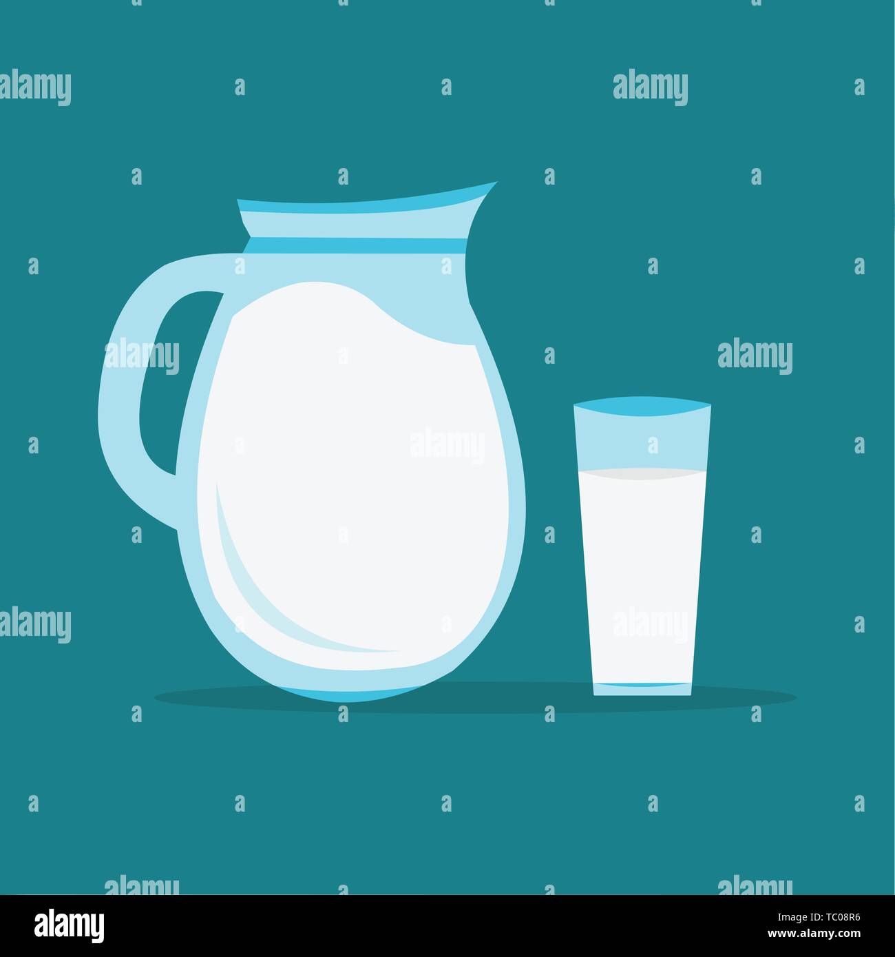 Milk jug cow Stock Vector Images - Alamy