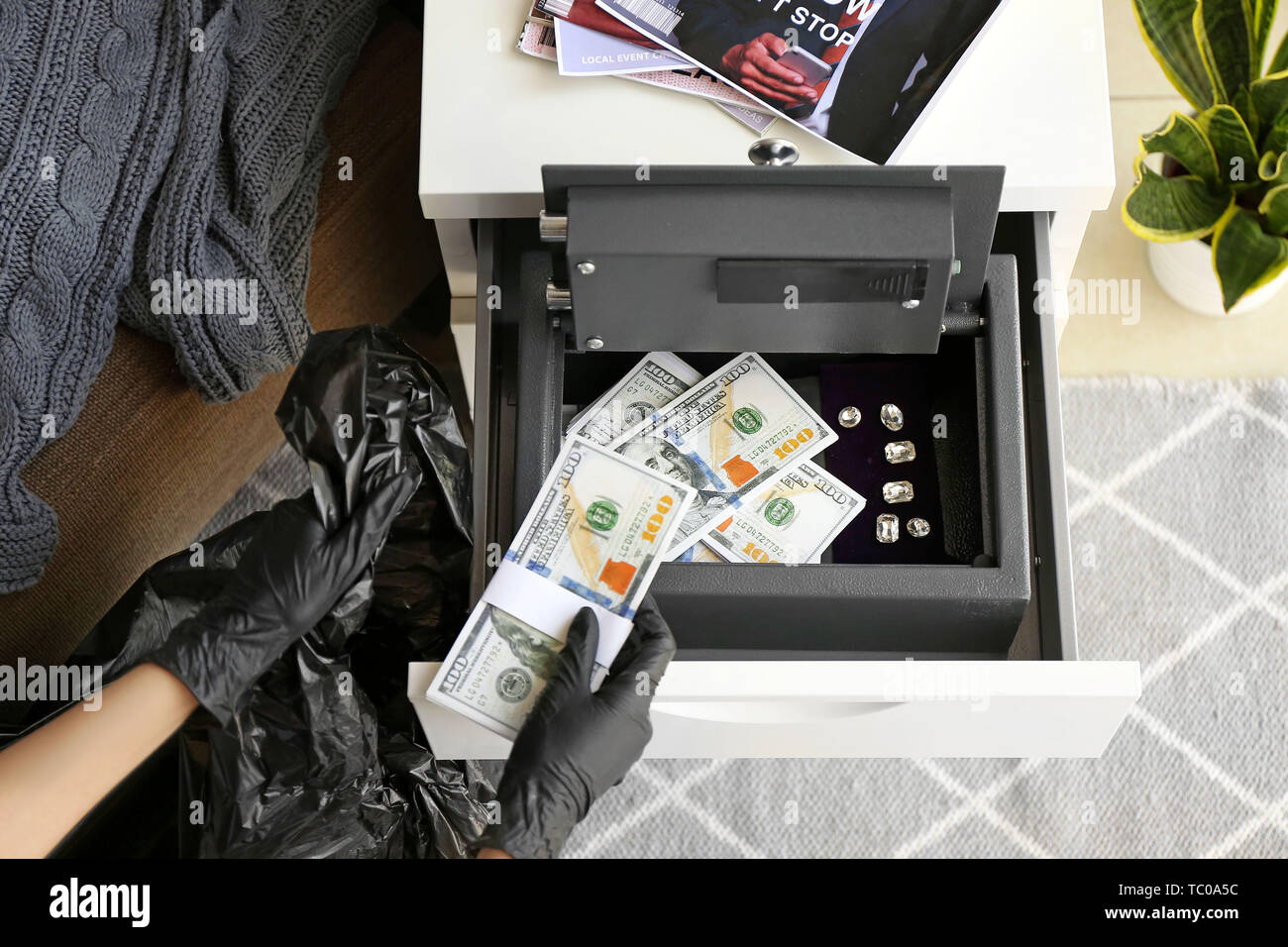 Thief Stealing Money