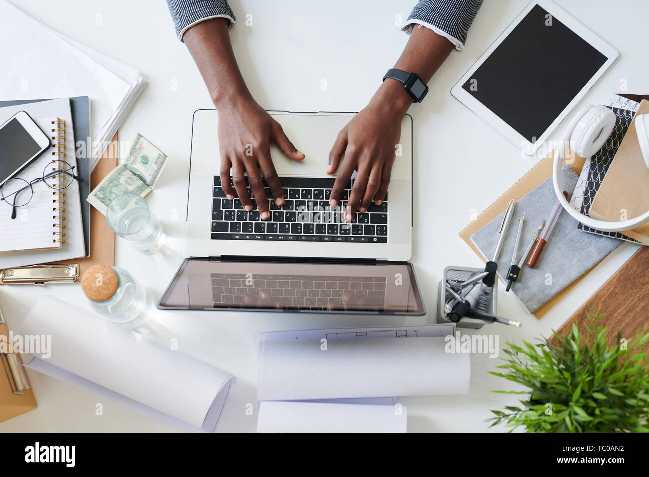 Work over business project Stock Photo - Alamy