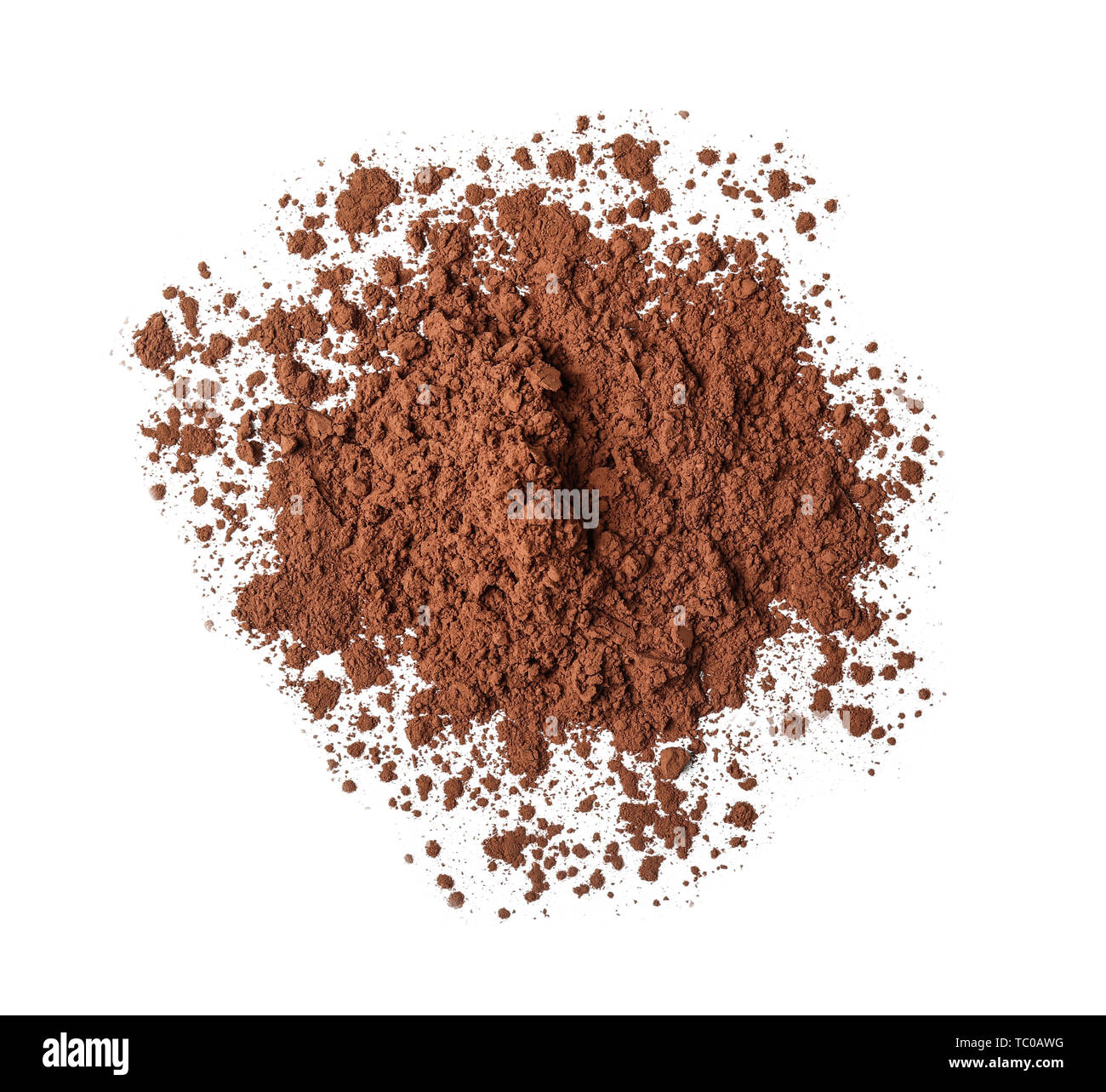 Heap of cocoa powder on white background Stock Photo - Alamy