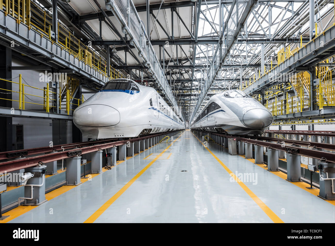 High-speed rail luxury train Stock Photo - Alamy