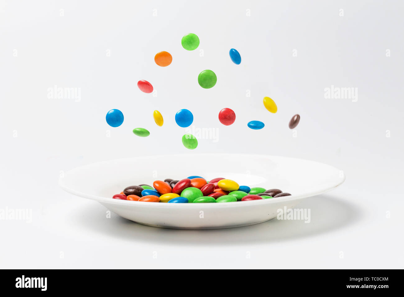 Colored chocolate beans Stock Photo - Alamy