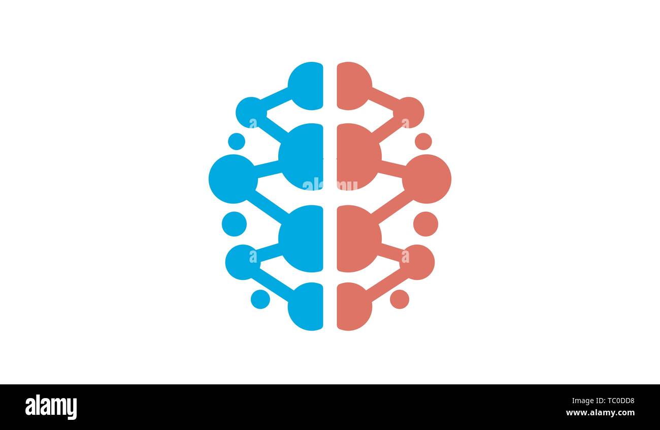 Creative Smart Colored Brain Logo Symbol Vector Design Illustration ...