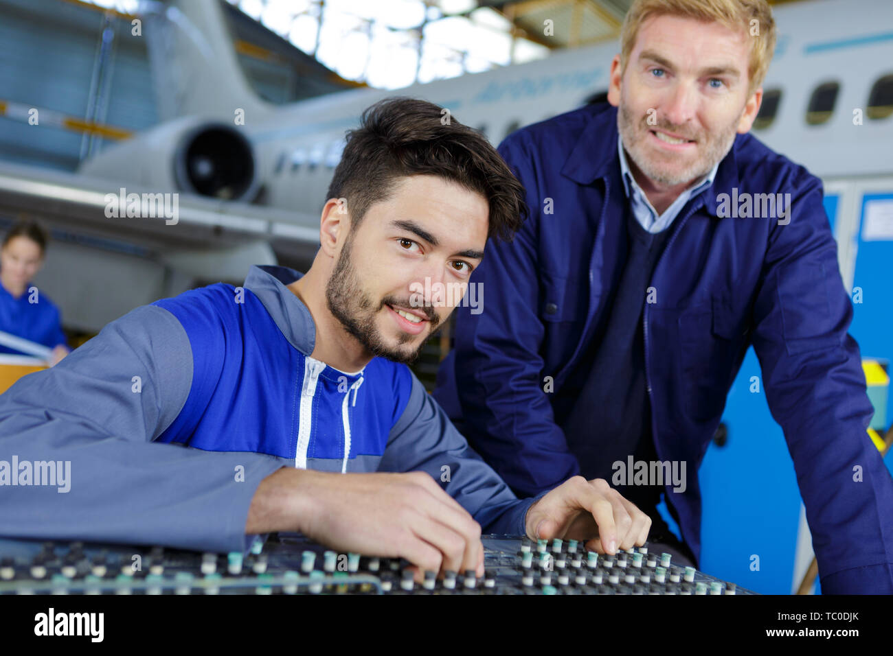 picture of aircraft technician at work Stock Photo - Alamy