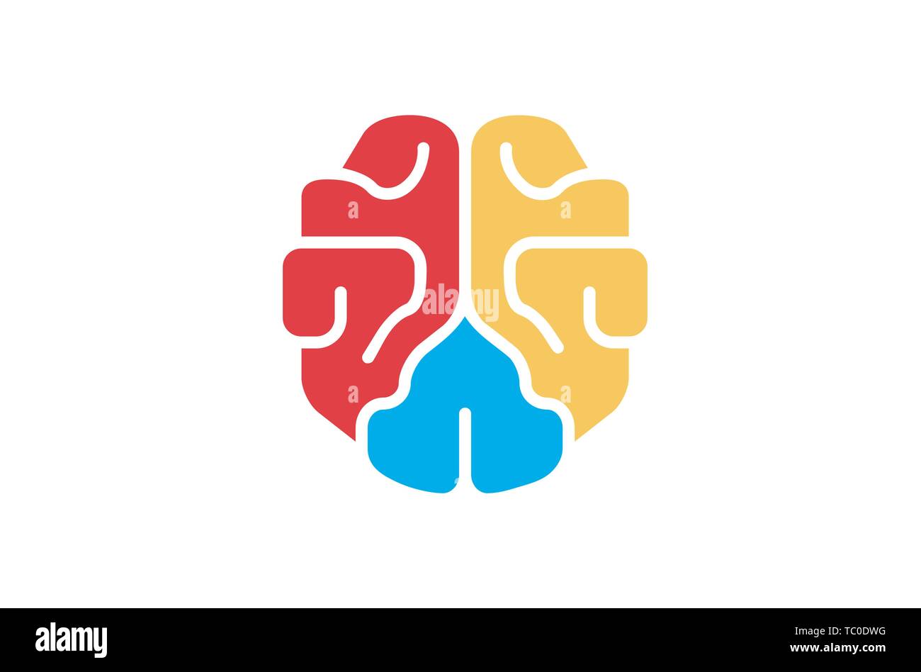 Creation Colorful Brain Logo Design Illustration Stock Vector Image ...
