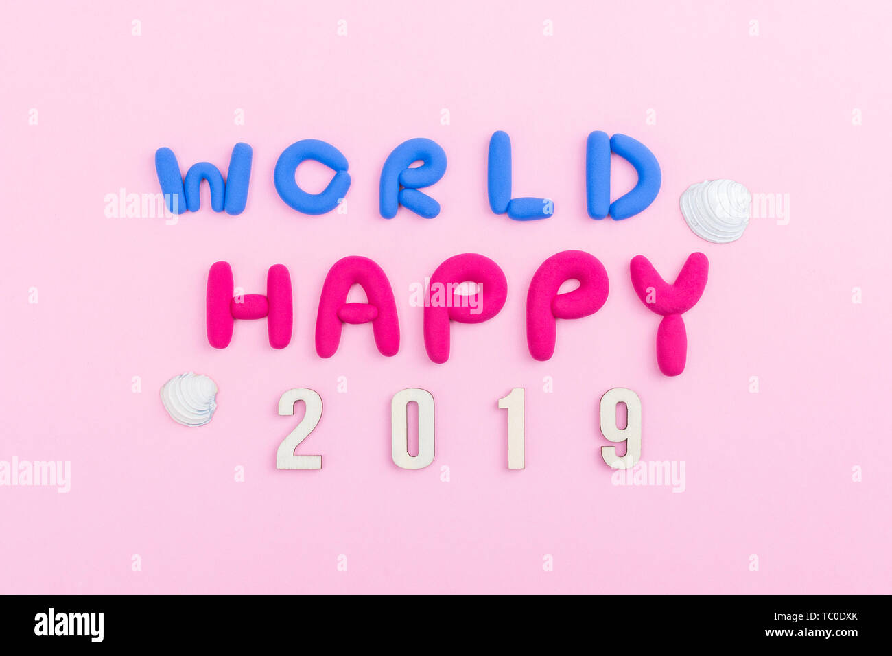 Graphic worldhappy 2019 Stock Photo - Alamy