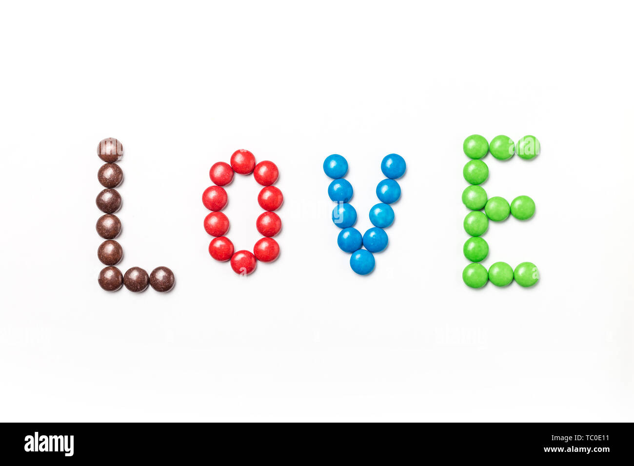 Colored chocolate beans Stock Photo - Alamy