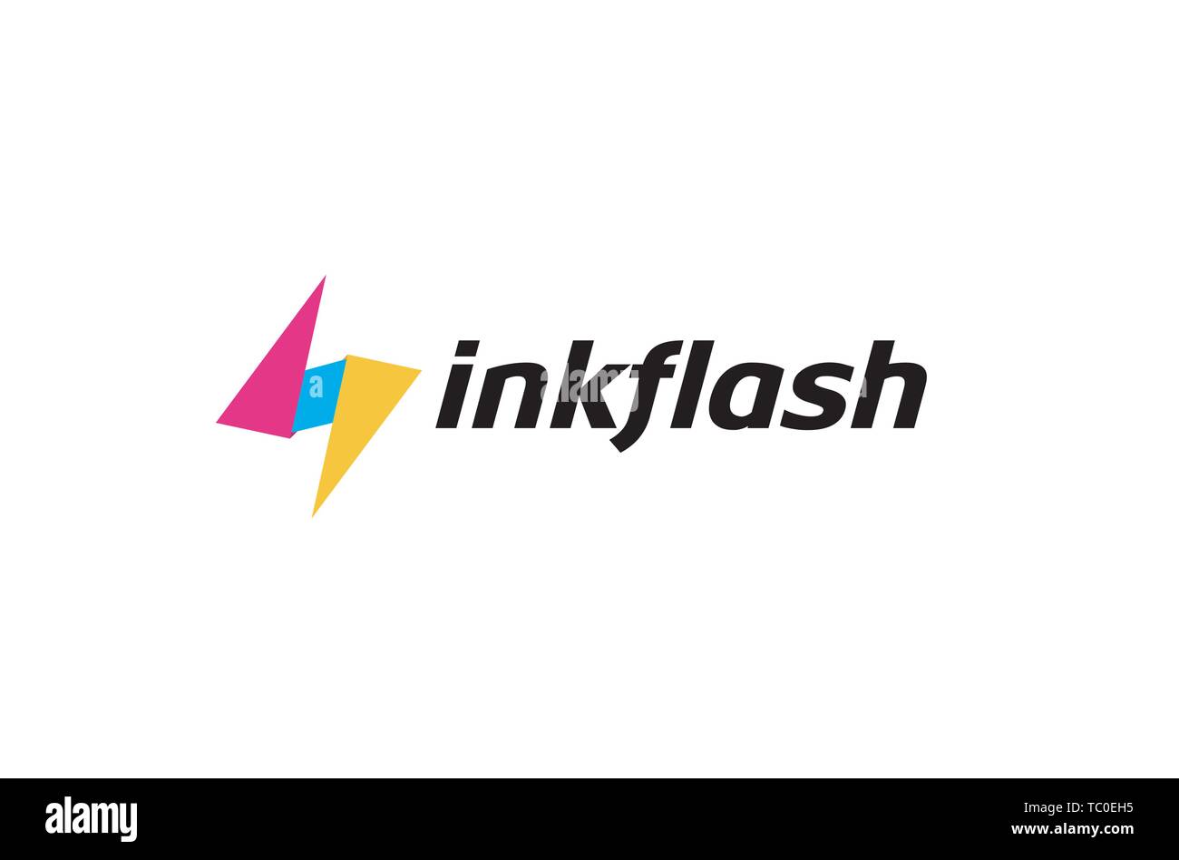 Ink Colorful Flash Symbol Logo Vector Symbol Design Illustration Stock ...