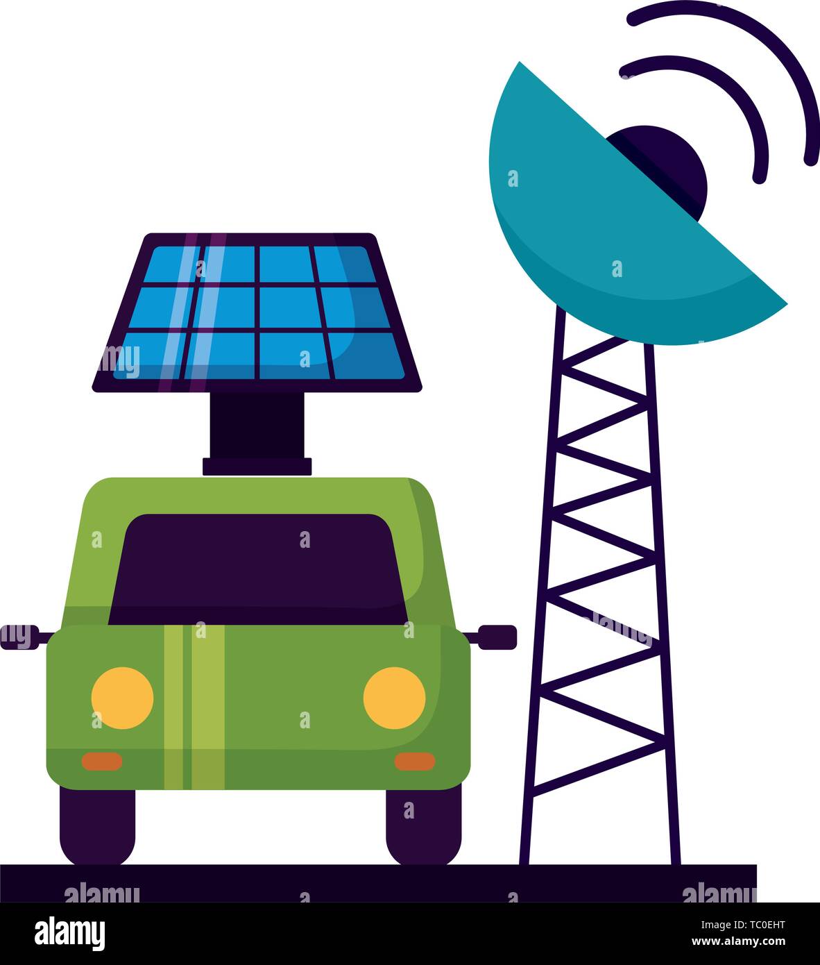 car transport antenna solar panel Stock Vector Image & Art - Alamy