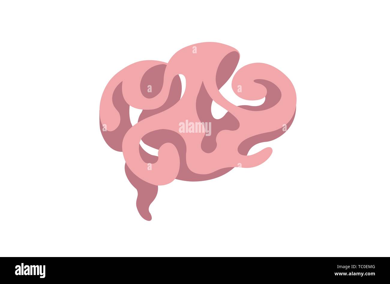 Pink brain design Stock Vector Images - Alamy