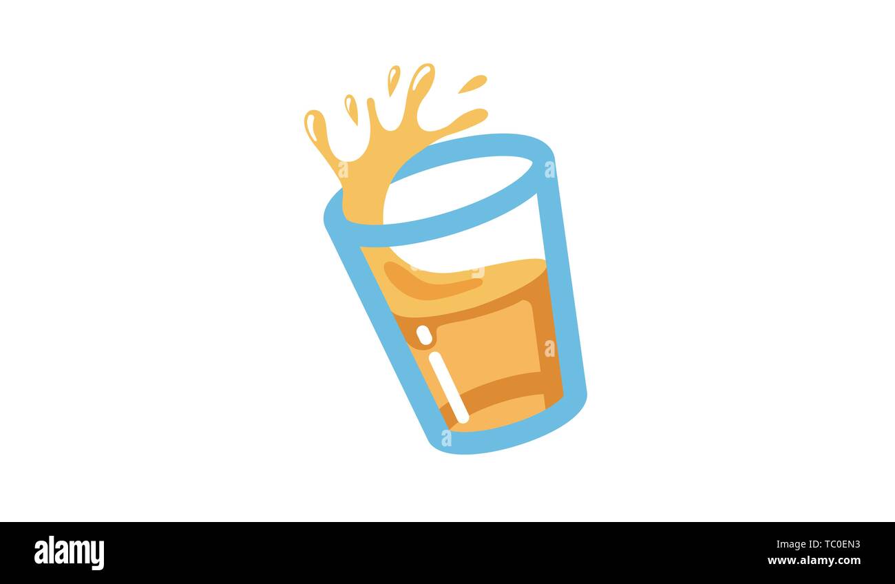 Creative Juice Cup Logo Vector Design Symbol Illustration Stock Vector ...