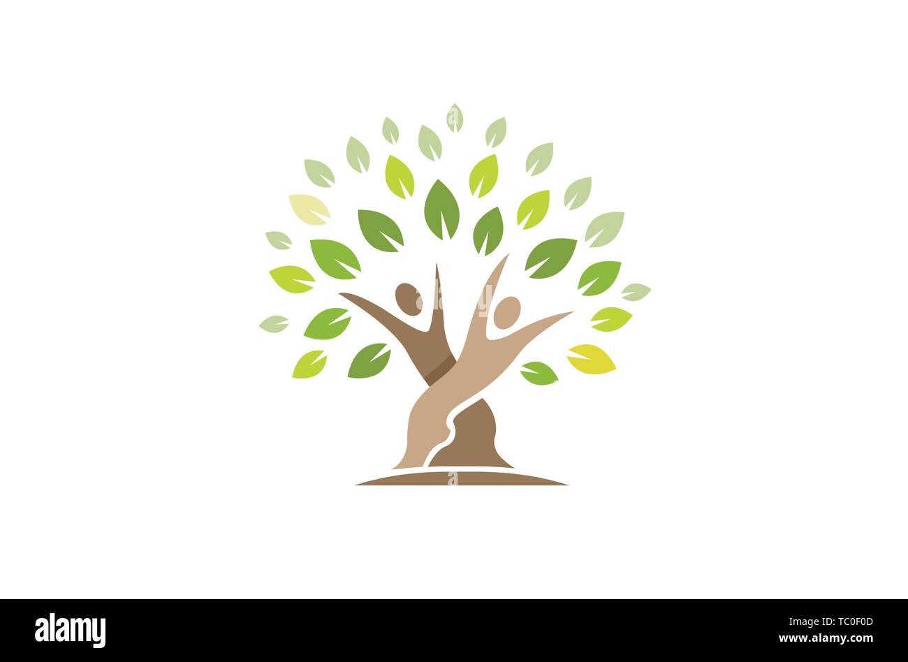 Tree logo vector hi-res stock photography and images - Alamy