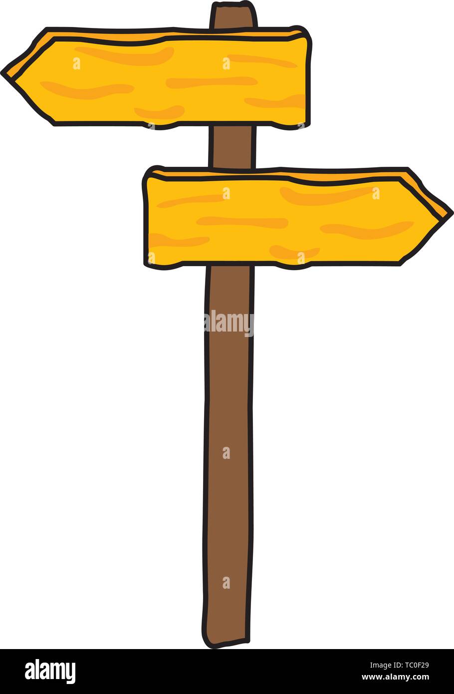 wooden placard guide signal Stock Vector Image & Art - Alamy