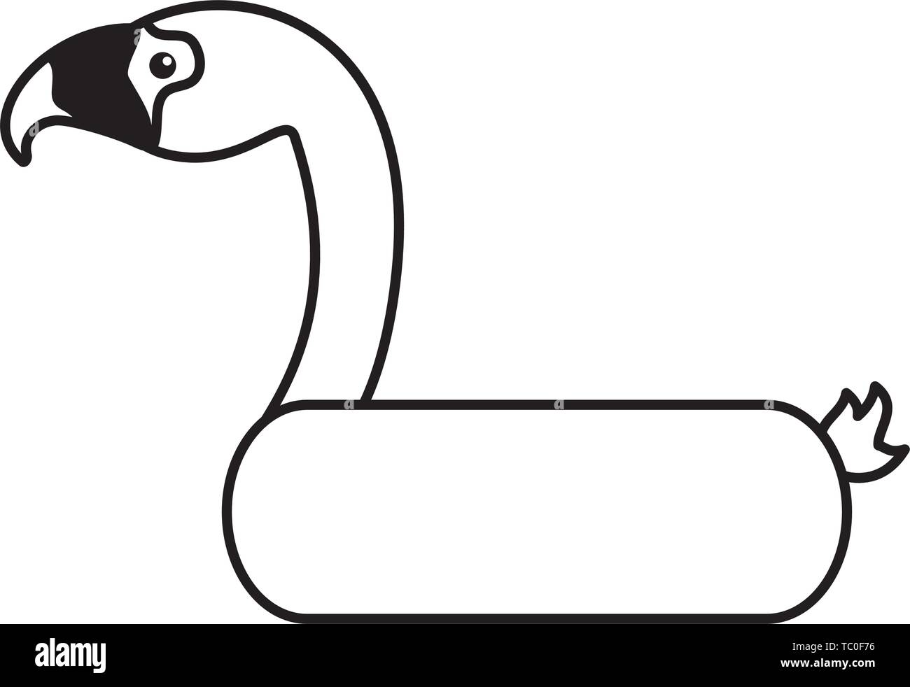 flamingo shaped float on white background Stock Vector Image & Art - Alamy