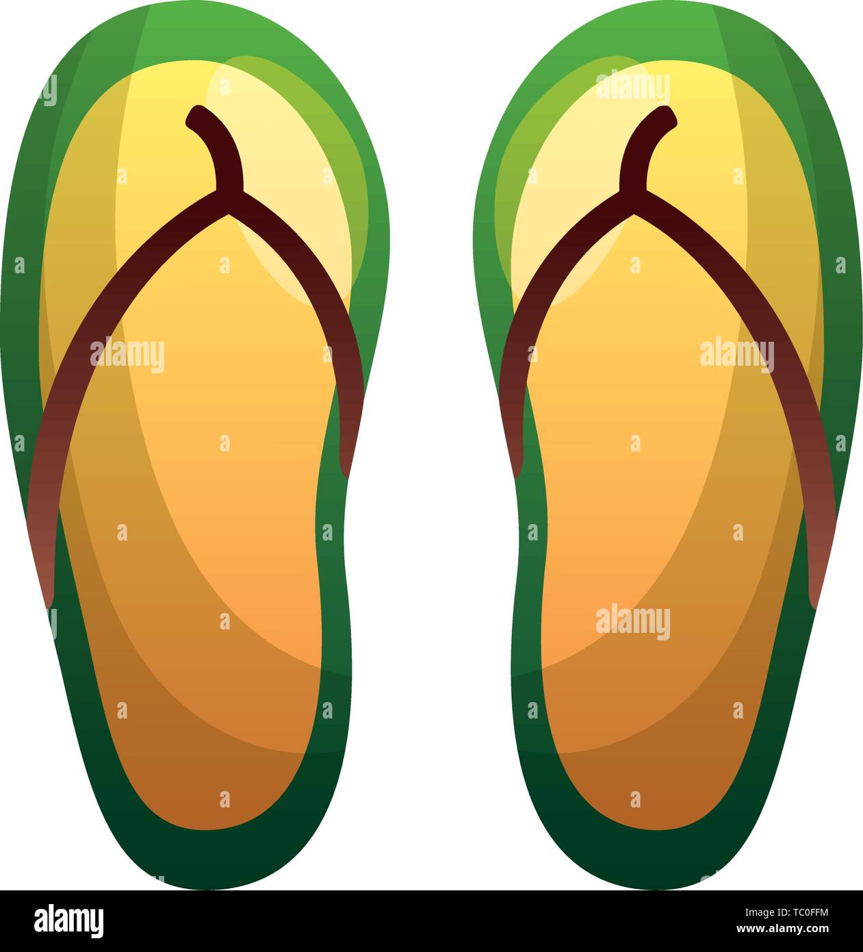 rubber flip flops accessory white background Stock Vector Image & Art ...