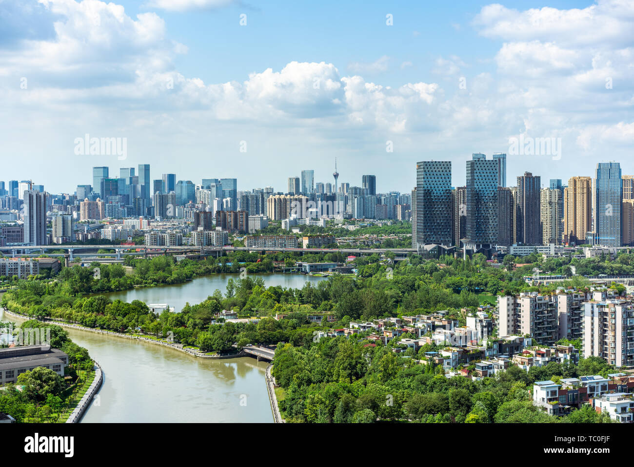 Chengdu Central City Skyline Stock Photo - Alamy