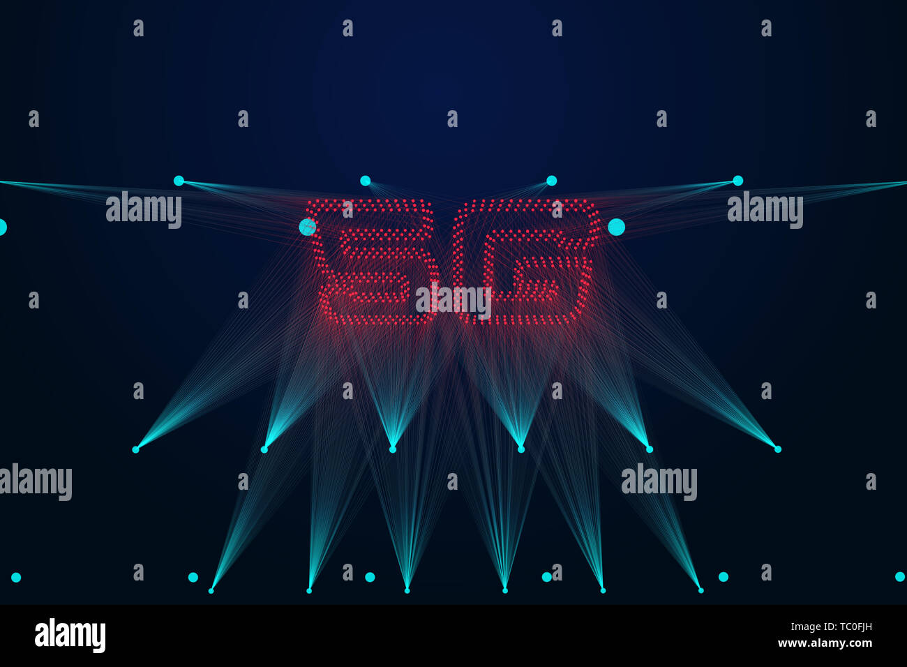 5G Point Line Composition Technology Sense Fifth Generation Mobile ...