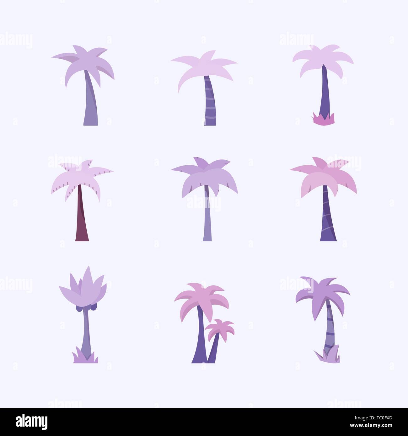 Palm tree vector black hi-res stock photography and images - Alamy