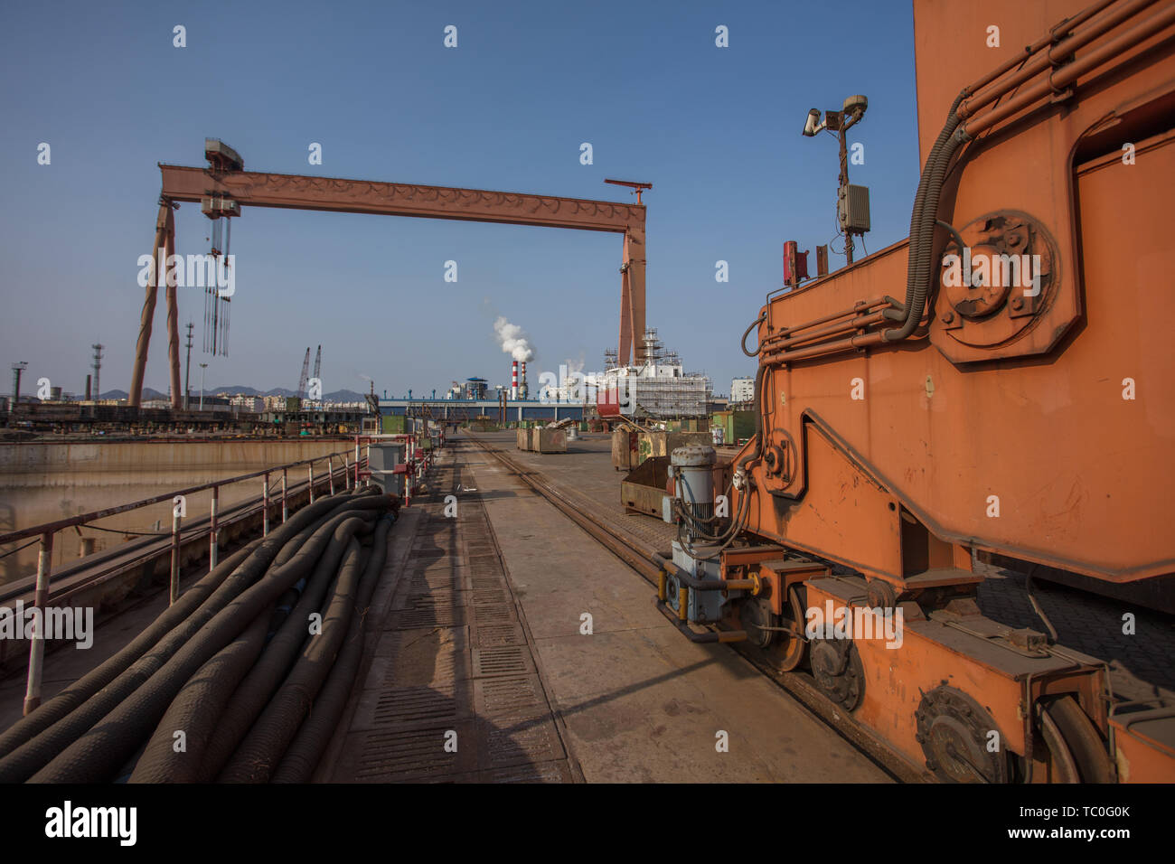 Shipbuilding industrial base Stock Photo - Alamy
