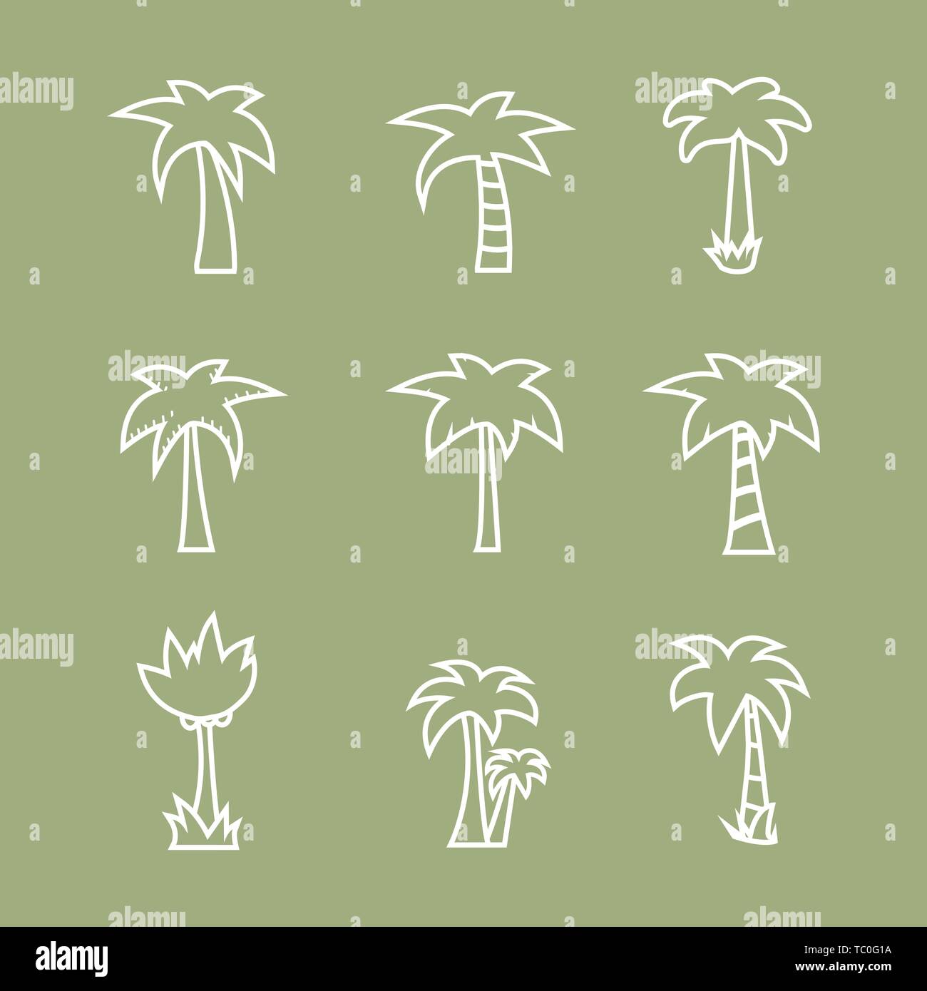 Tree silhouette vector set Stock Vector Images - Alamy