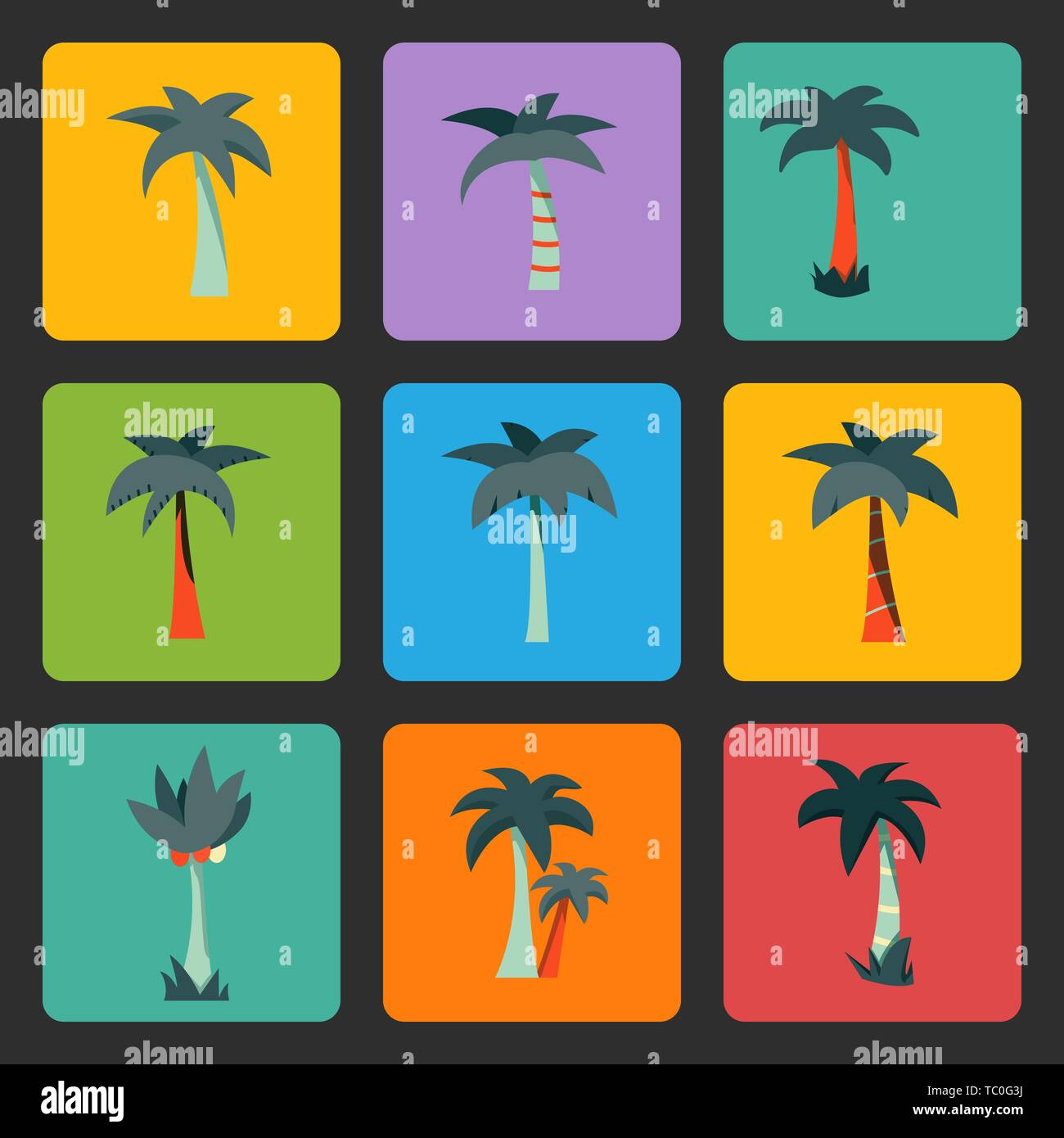 Trees contour Stock Vector Images - Alamy