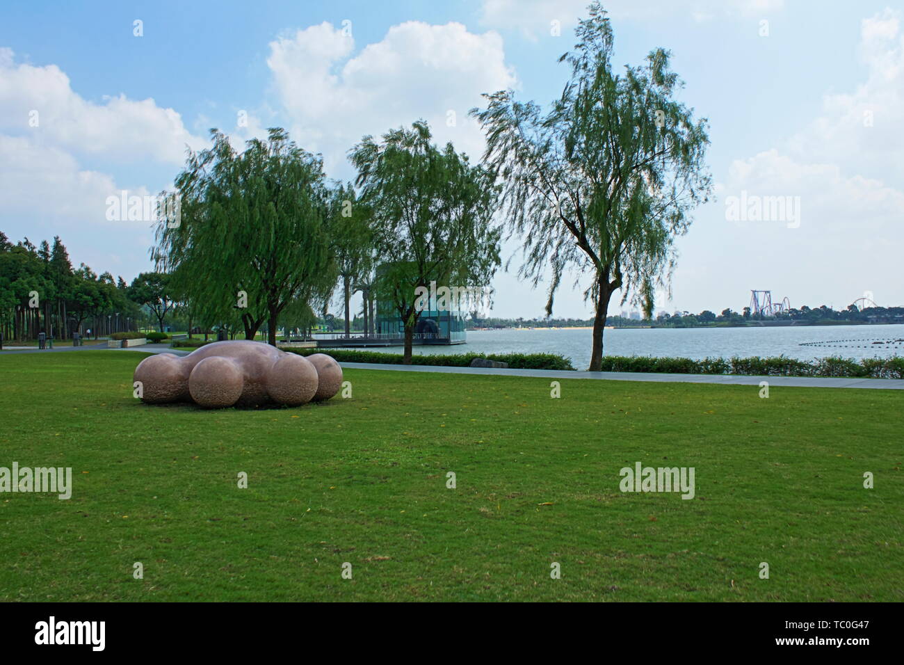 Scenery of Songjiang Moon Lake Sculpture Park in Shanghai Stock Photo ...