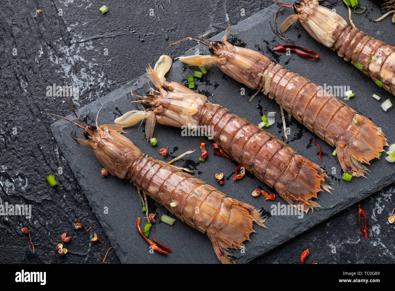 Spicy Pippi Shrimp Stock Photo - Alamy