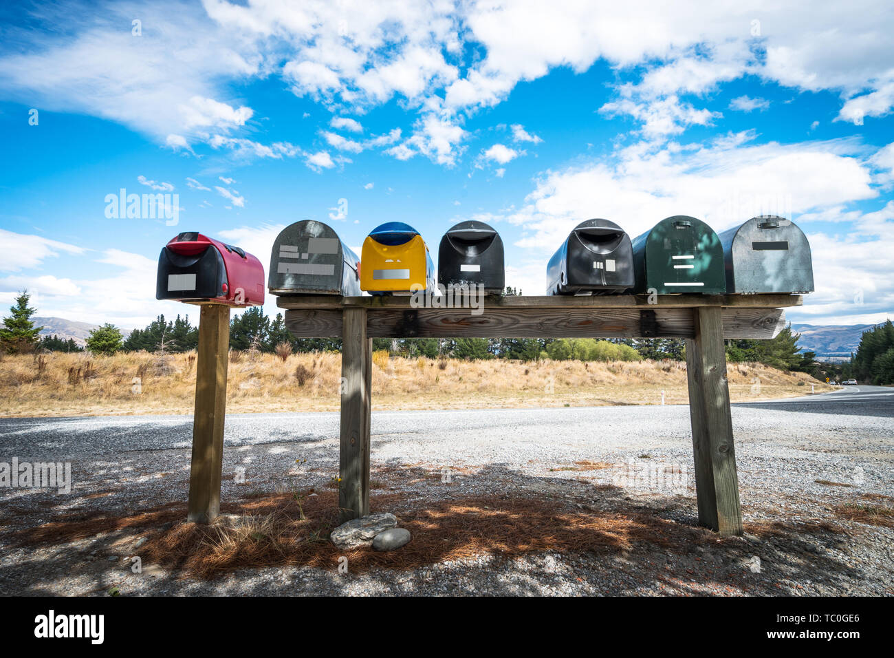 Colorful mail boxes hi-res stock photography and images - Alamy