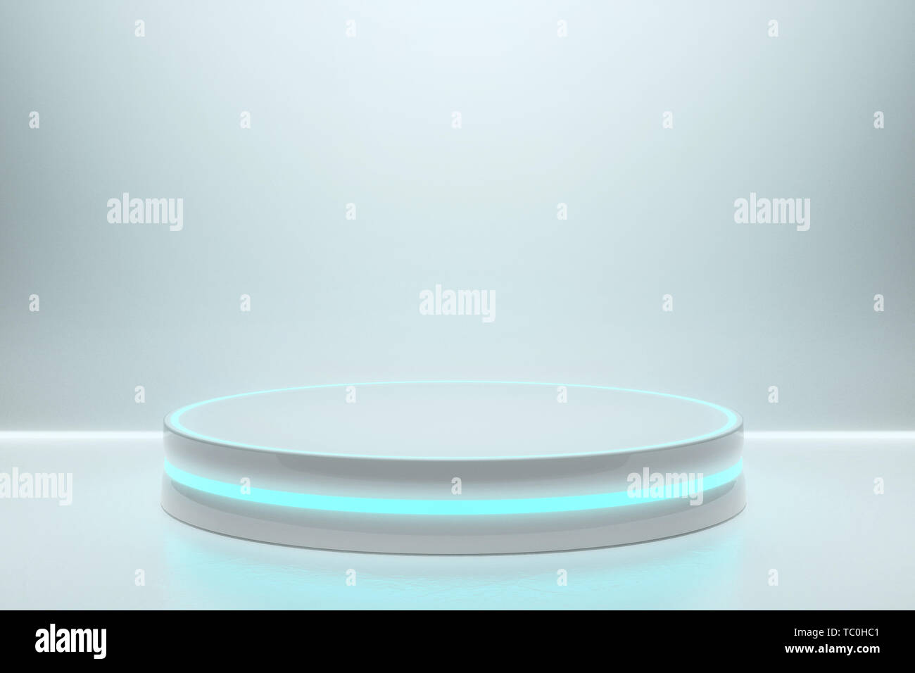 Futuristic interior with empty stage. Modern Future background ...