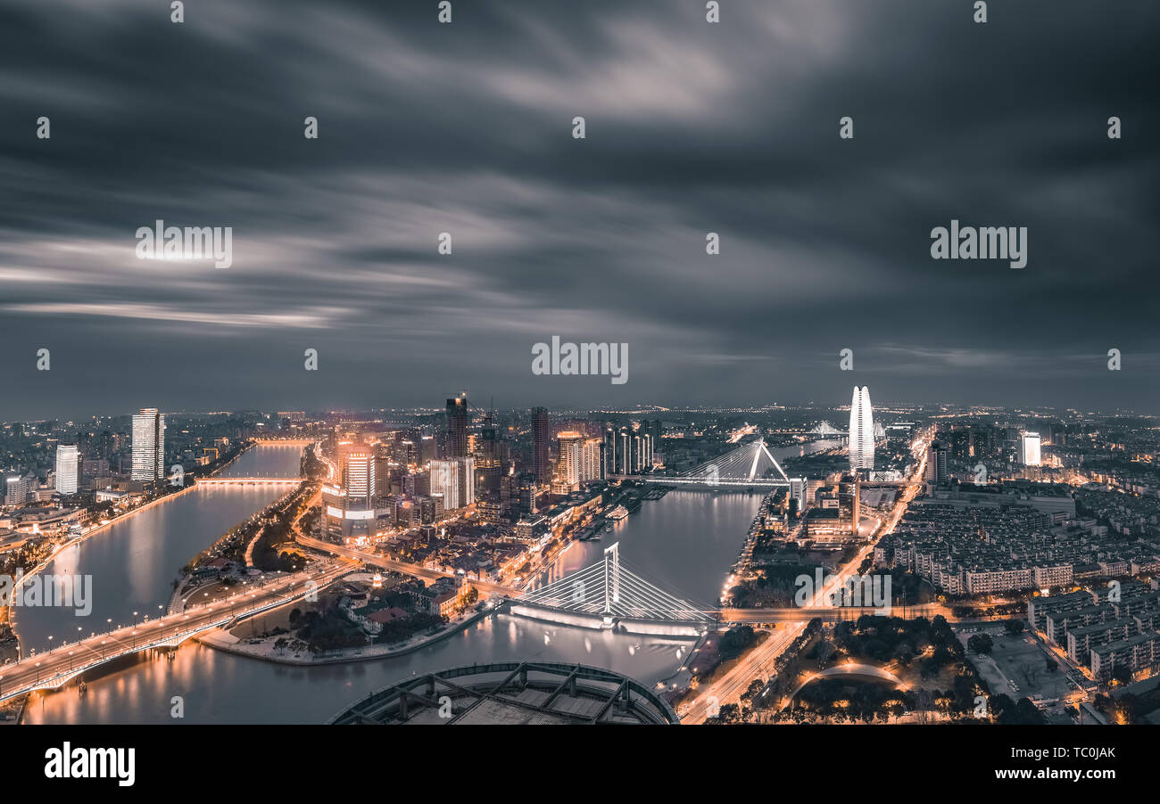 City night view Stock Photo - Alamy