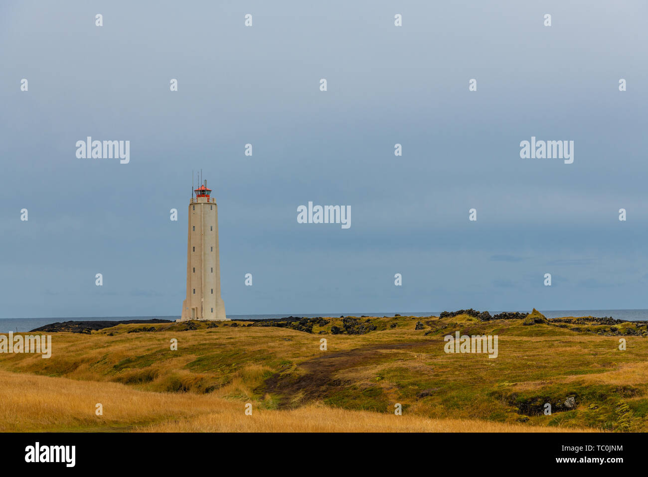 Yellow lighthouse iceland hi-res stock photography and images - Alamy