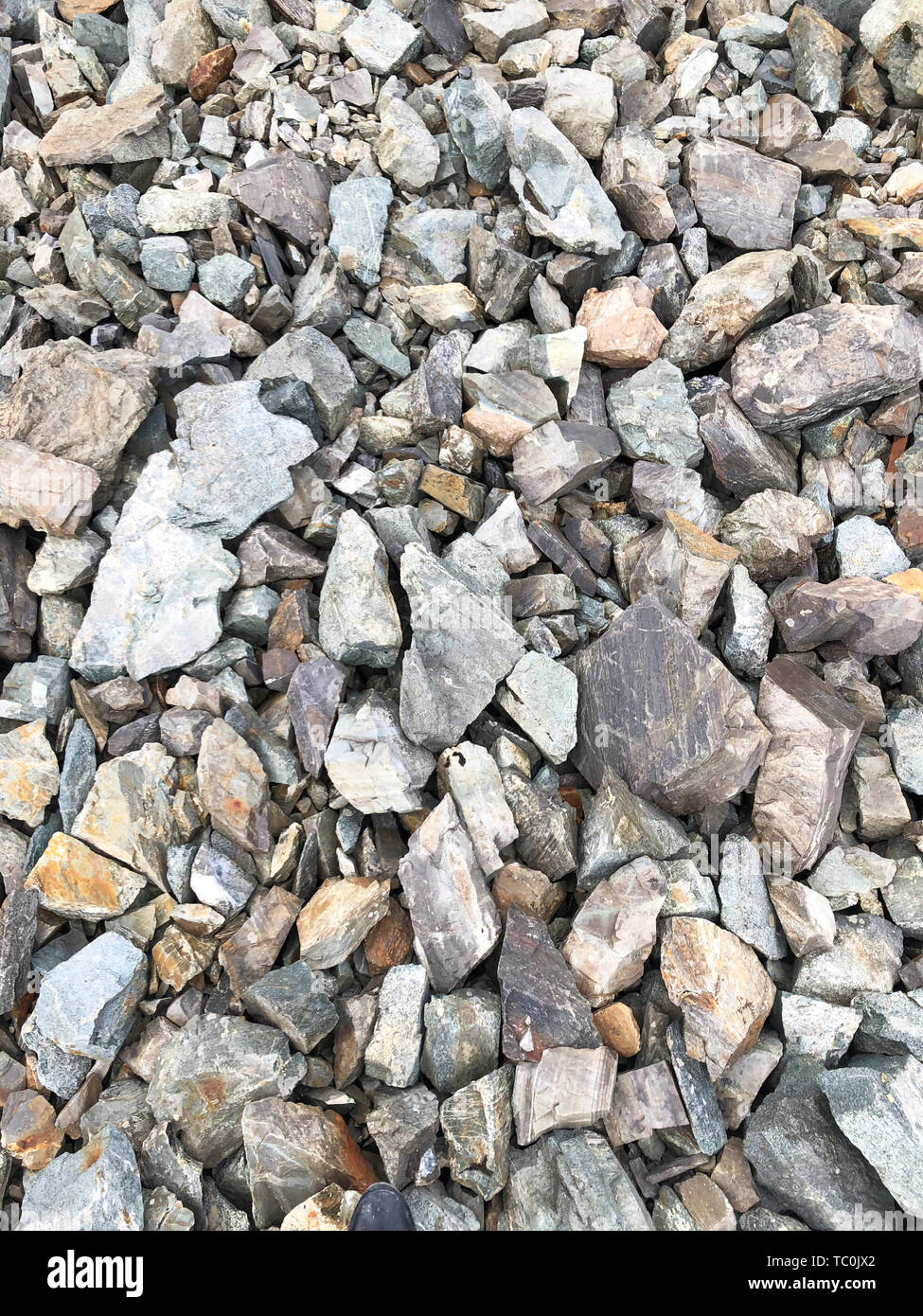 The rubble under the glacier Stock Photo - Alamy