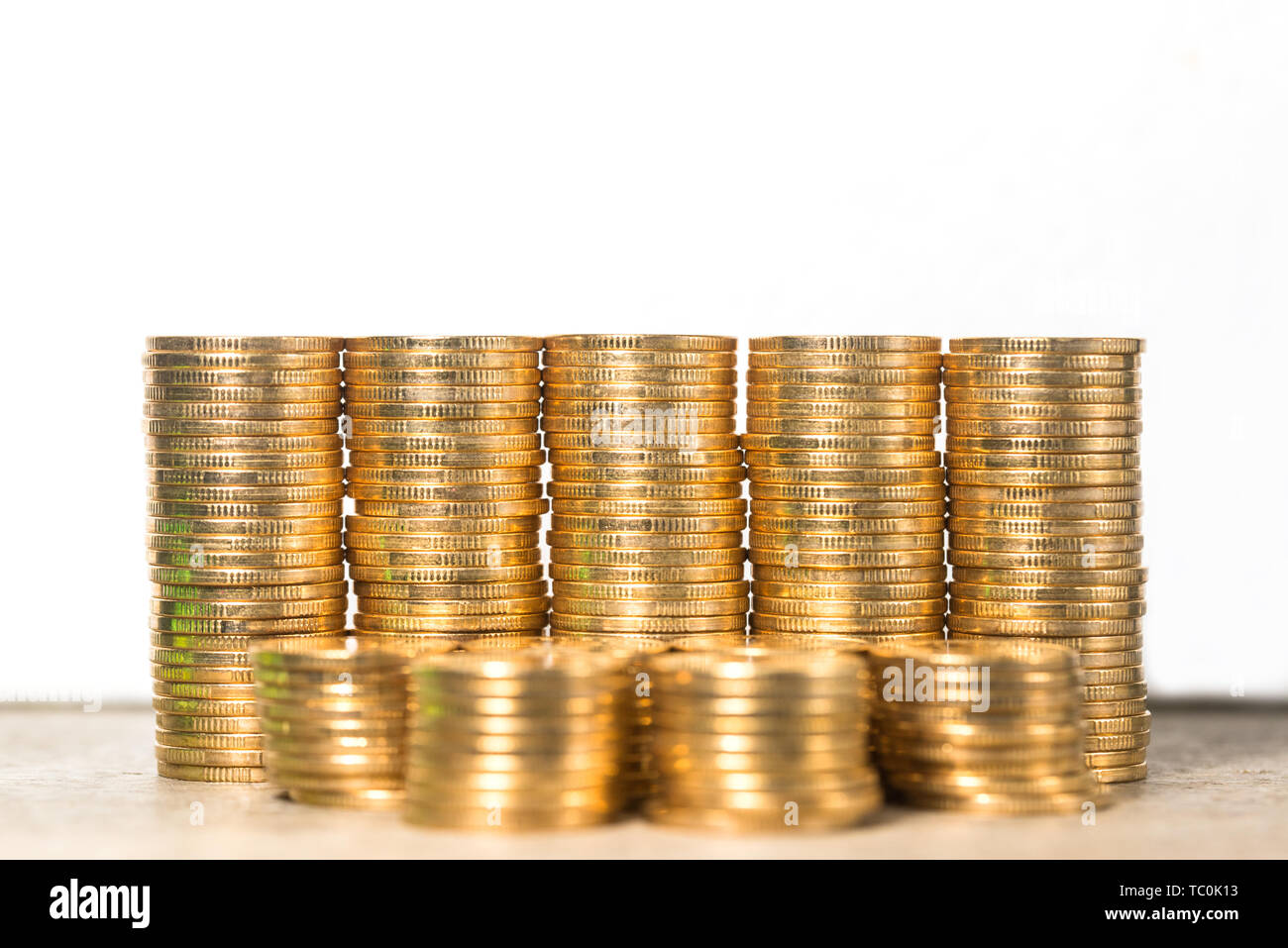 Gold coin, commercial finance Stock Photo - Alamy