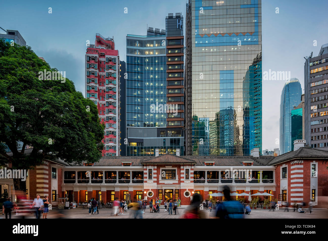 Old British Architecture and City Night View in Hong Kong Stock Photo ...