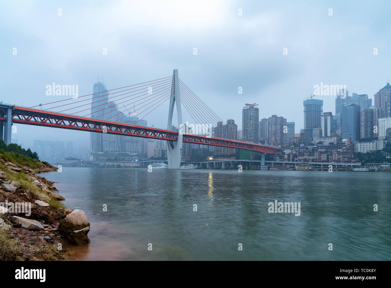 Hung Cliff and Qianmen Bridge Stock Photo - Alamy